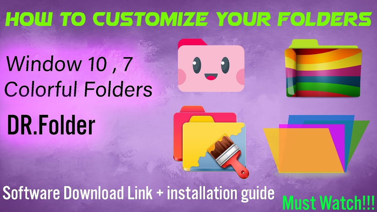How to customize your Folders in Windows 10,8,7 With Dr. Folder ...