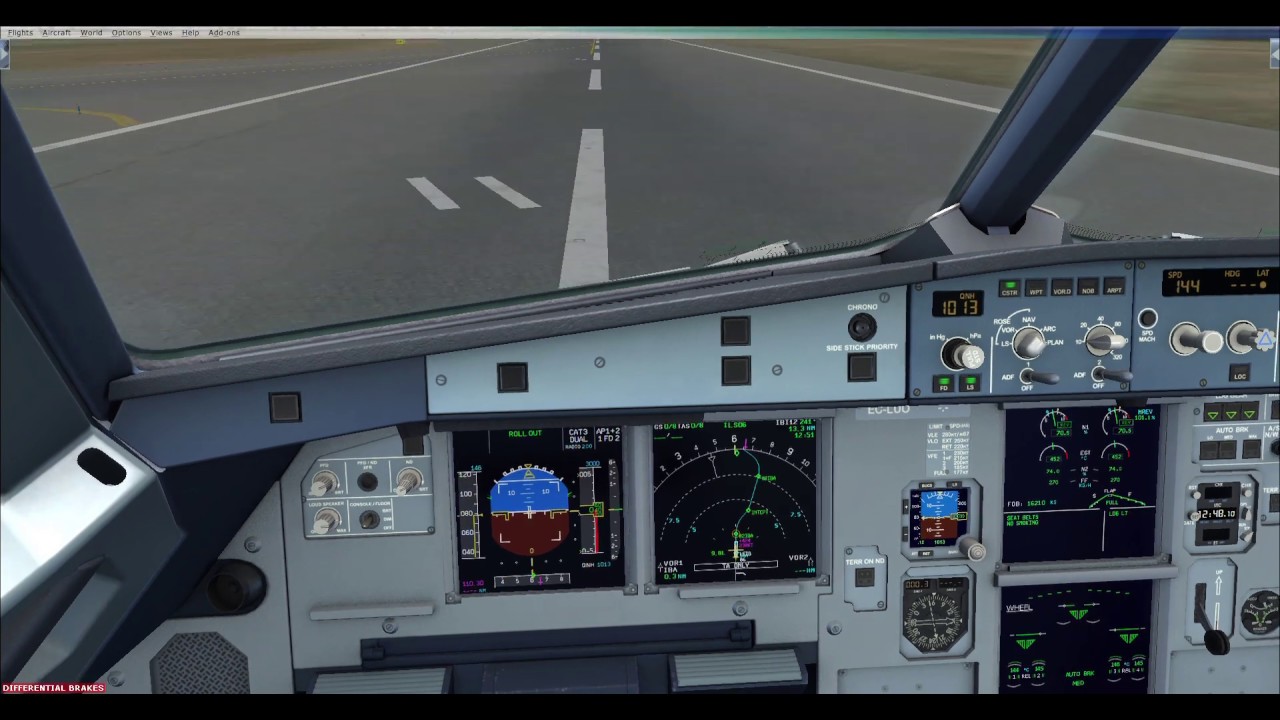 Vueling Airlines Airbus A320 landing Ibiza cockpit view - YouTube