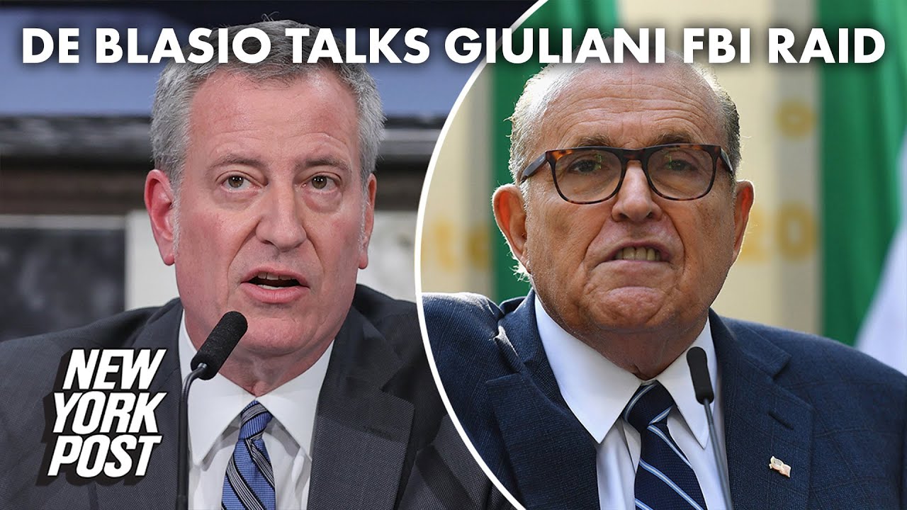 De Blasio says Rudy Giuliani ‘has come unhinged’ day after FBI raid ...