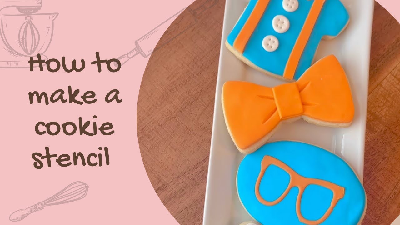 How to make a cookie stencil with Cricut. Blippi cookies - YouTube