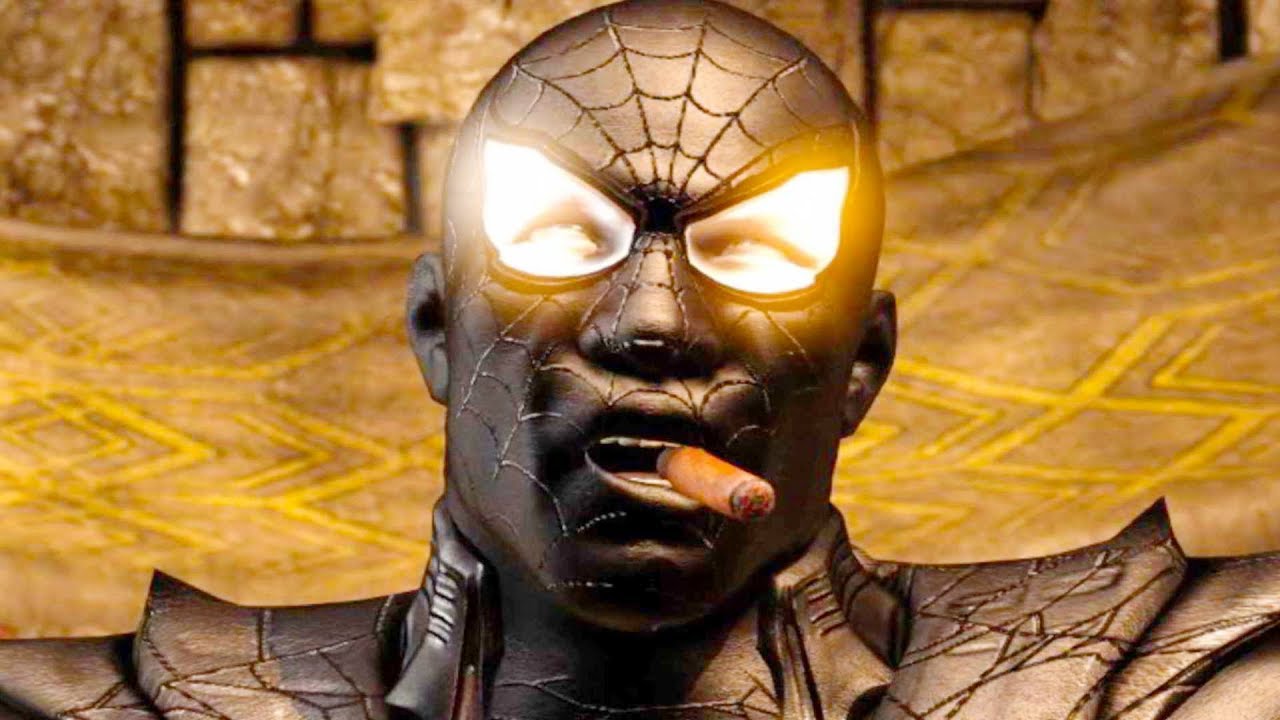 Mortal Kombat XL - Black Spider-Man Jax Costume Skin Mod Performs ...