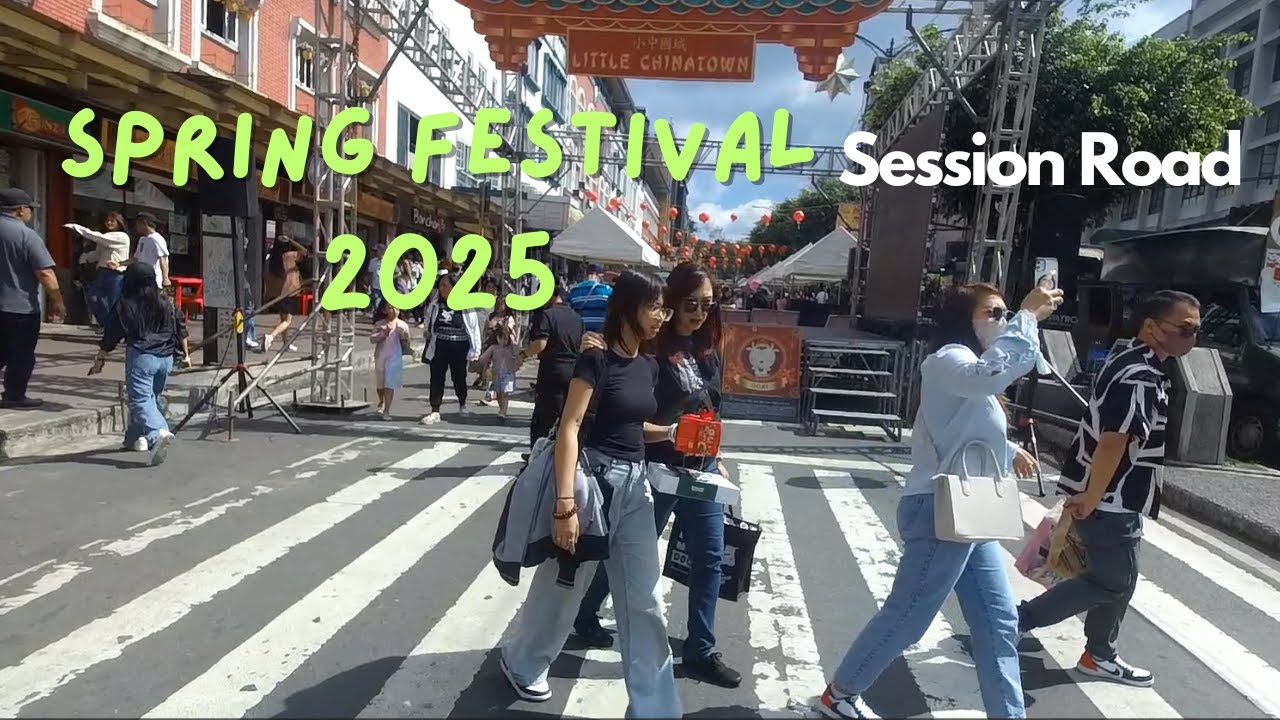 Baguio City Walk Tour at Session Road.. Going Up.. Chinese New Year ...