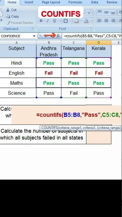 Countifs function in Excel / Excel formulas/Tip of the day/Excel Tutorials - YouTube