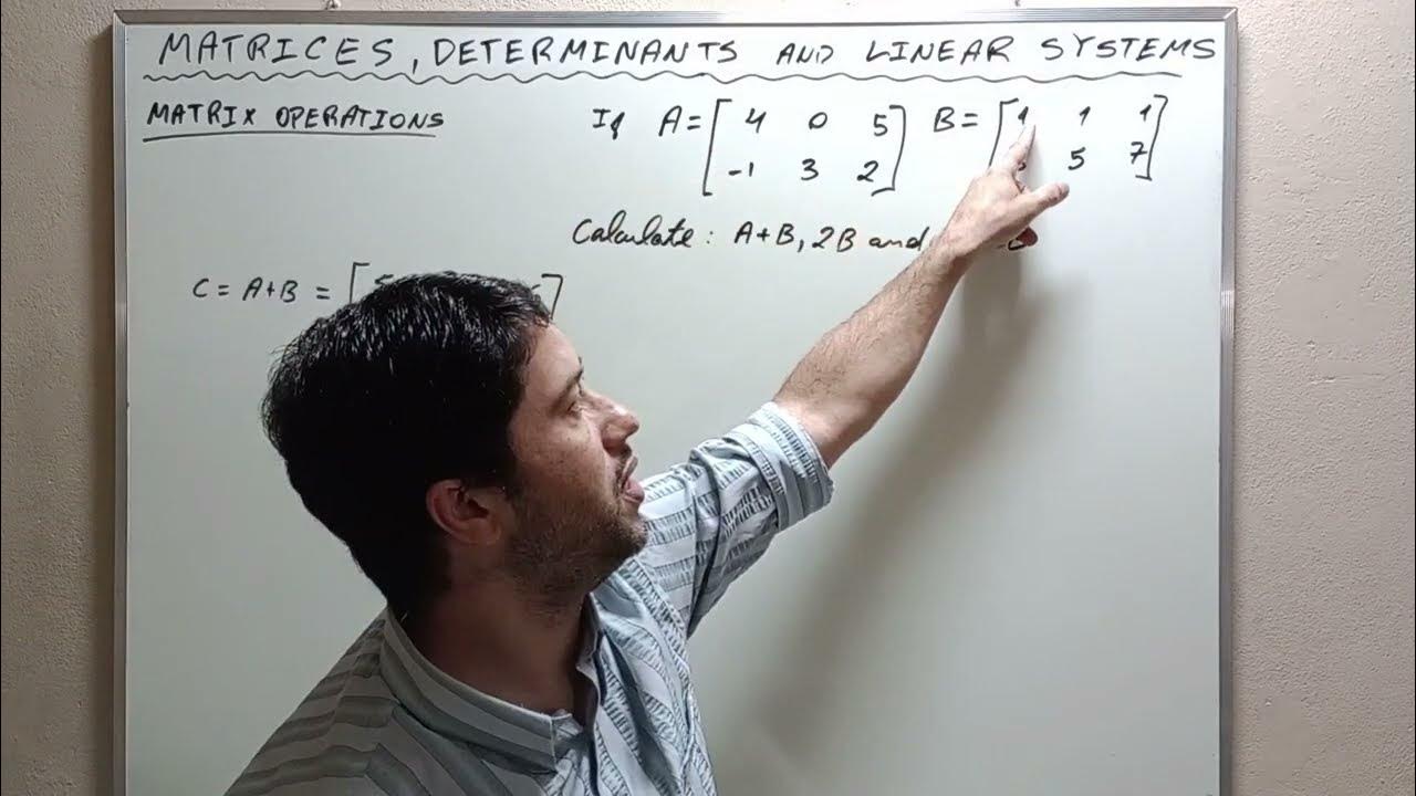 Matrices, Determinants and Linear Systems - Theory and Exercises - YouTube