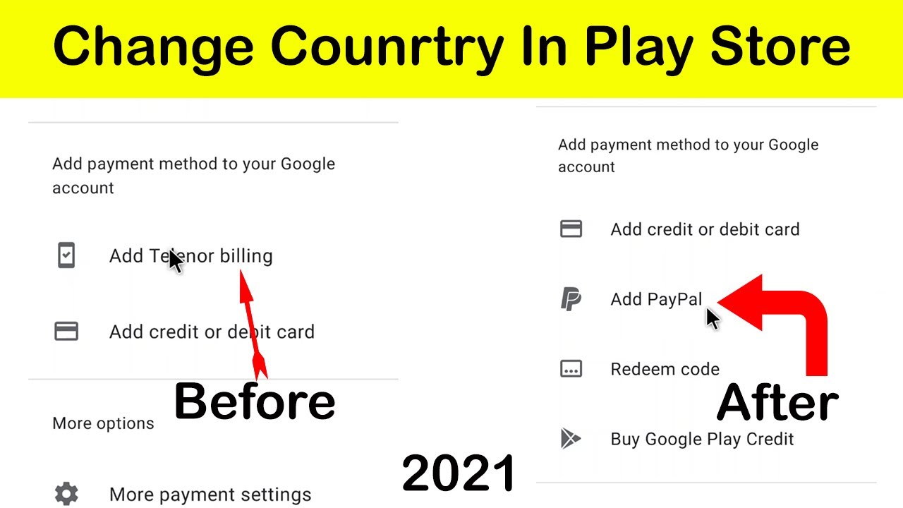 How To Change Country In Google Play Store 2021 | Latest Method Of 2021 ...