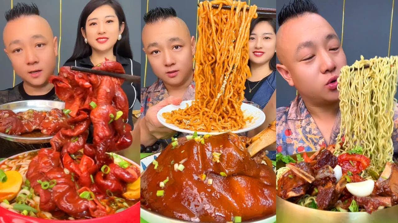 ASMR MUKBANG|The Young Man Ate Huge Pig's Trotters |자이언트 돼지고기 너클 ...