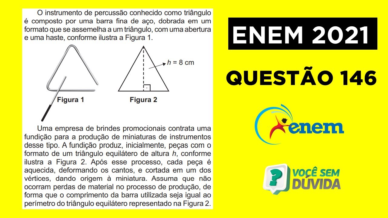 O instrumento de percussão conhecido como triângulo é composto por uma ...