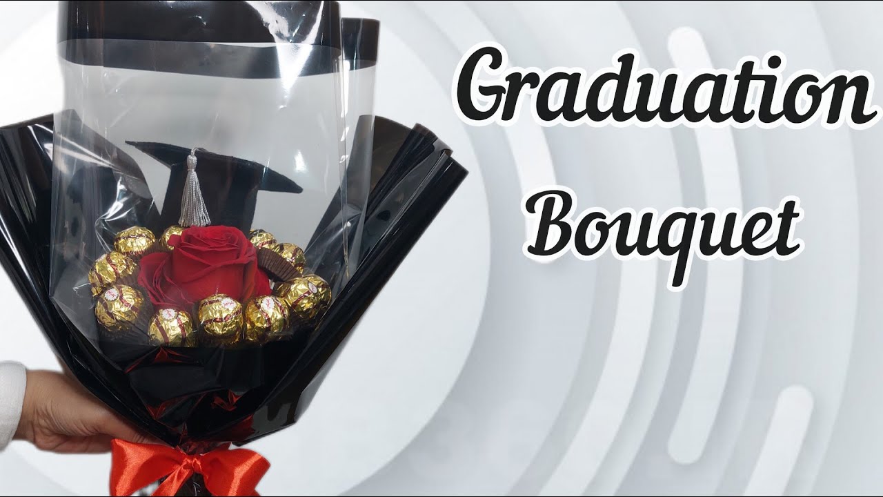 How to make a Graduation Bouquet || Graduation Bouquet Wrapping - YouTube