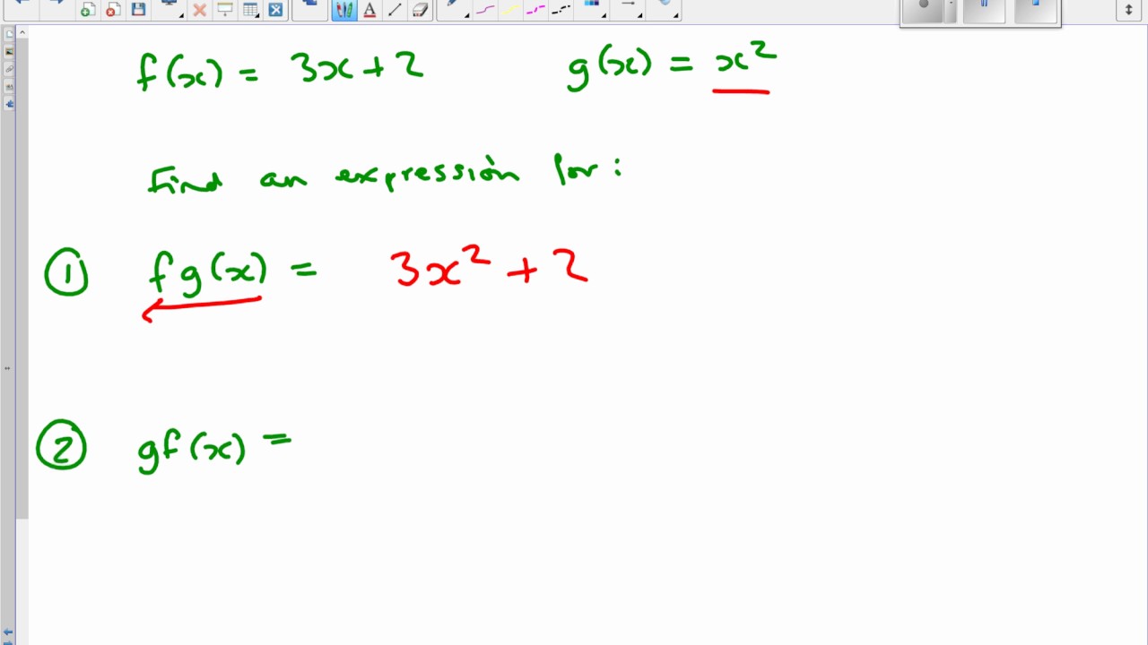 Composite functions - writing expressions - YouTube