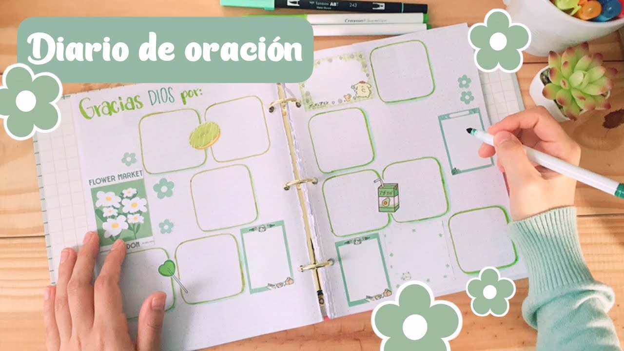 Decora conmigo tu DIARIO DE ORACION - con imprimible :) - YouTube