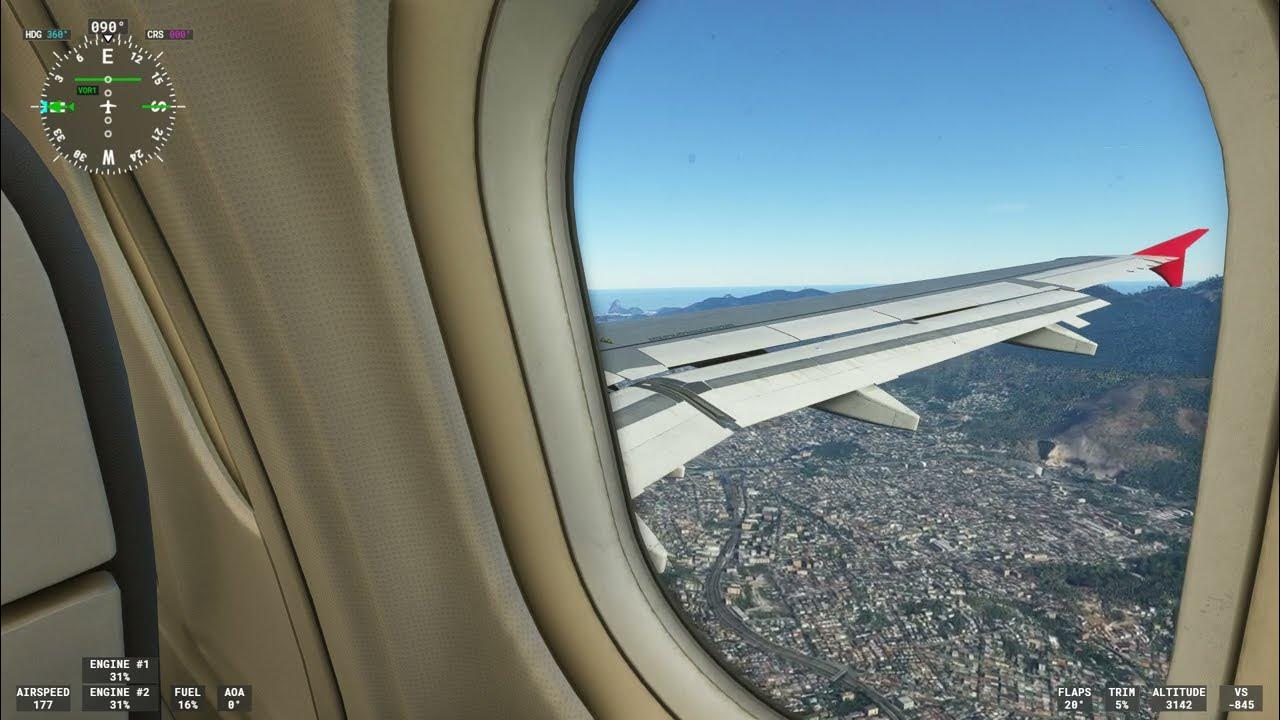 MSFS 2020 APP RNAVW 20L SBRJ (Santos Dumont) - Airbus A320 - YouTube