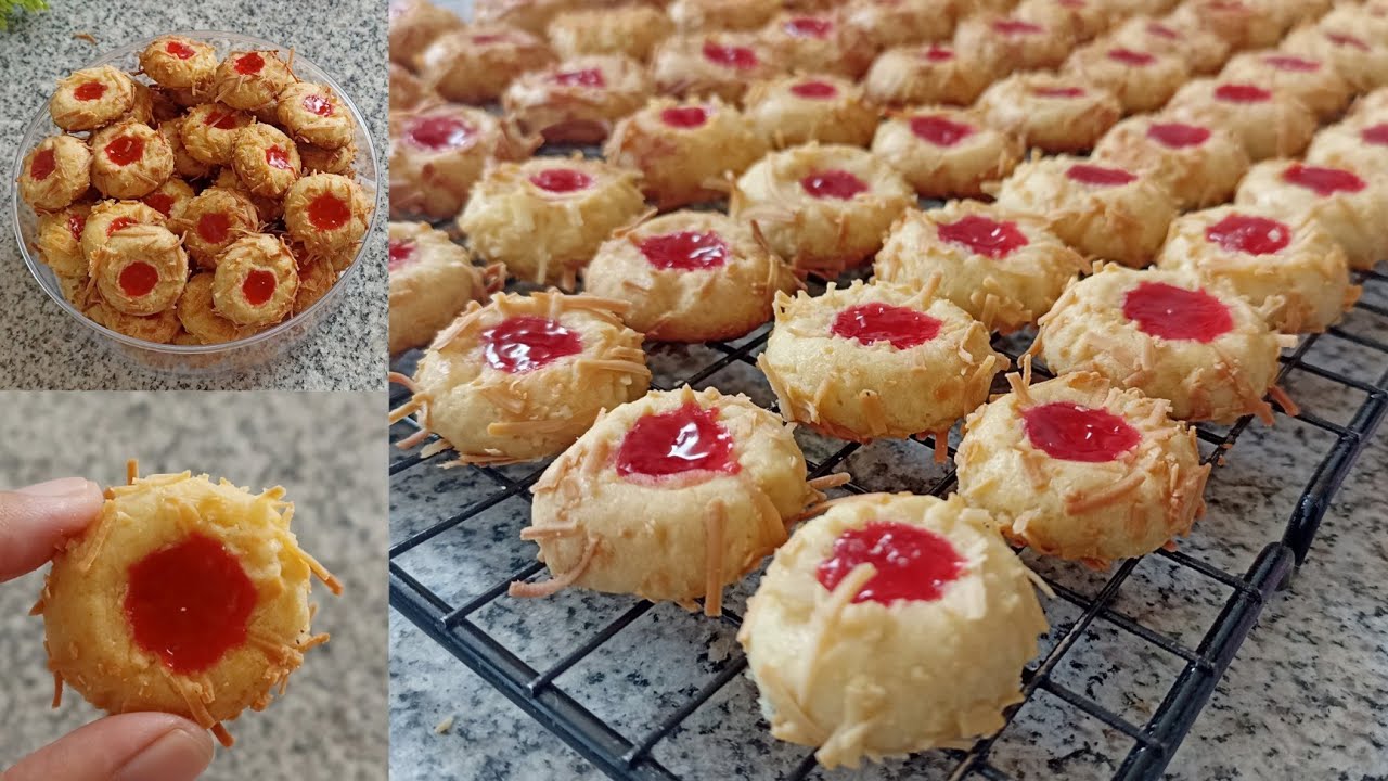 STRAWBERRY THUMBPRINT COOKIES TERNYATA RASANYA MIRIP SLAY OLAY - YouTube