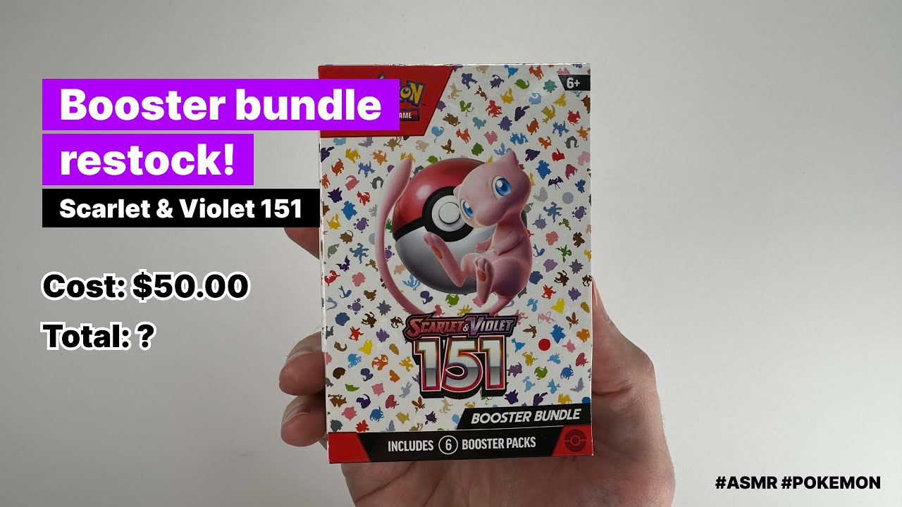 Restock! Pokemon 151 Booster Bundle ASMR unboxing #asmr #pokemon #pokemon151 #unboxing - YouTube