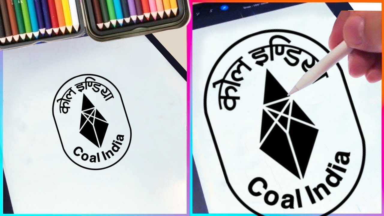 How to draw Coal India logo || Satisfying art videos 😍🤞 - YouTube