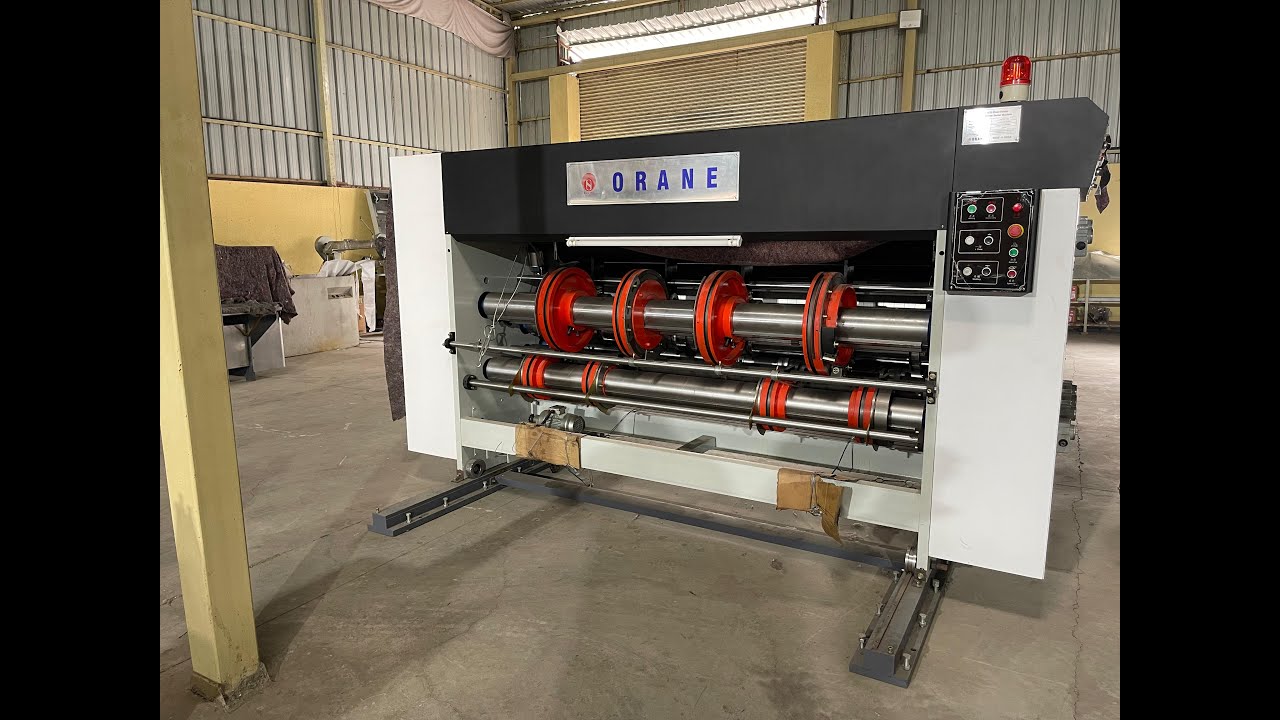 Chain Feed Single Color Printer Slotter (RS4) - YouTube