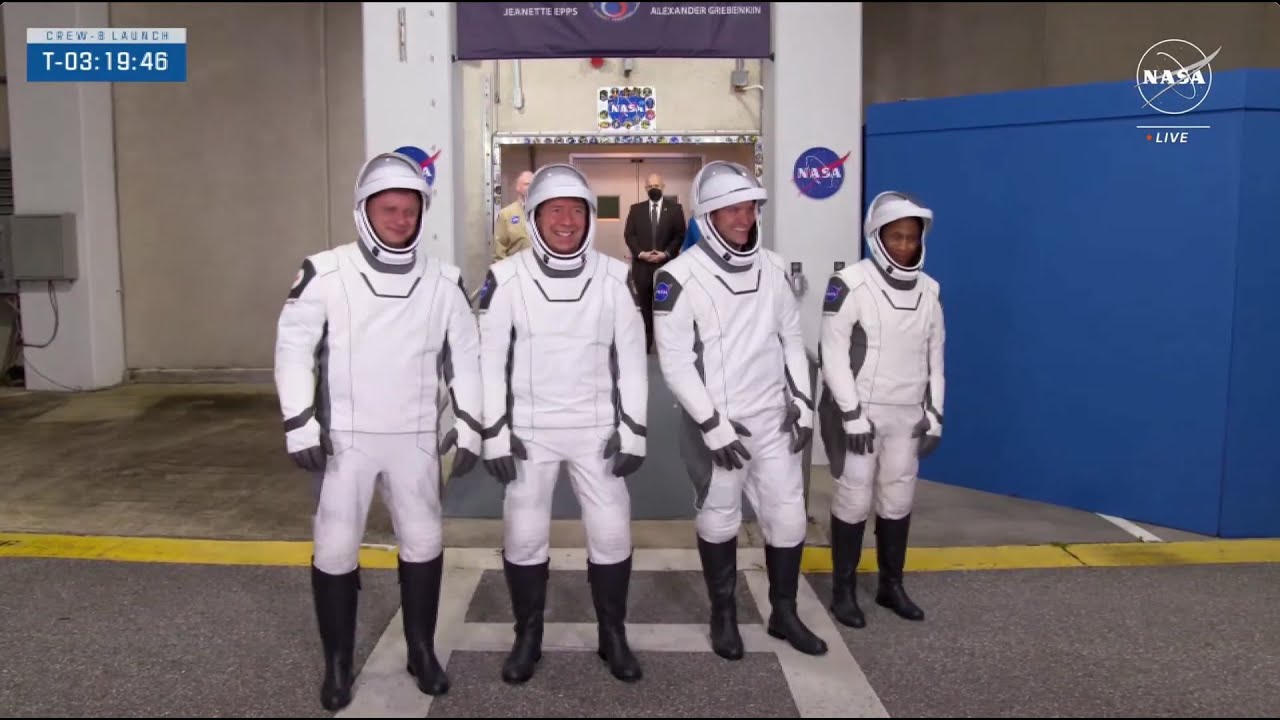 NASA's SpaceX Crew-8 pre-launch: Crew walk out for Tesla ride to rocket ...