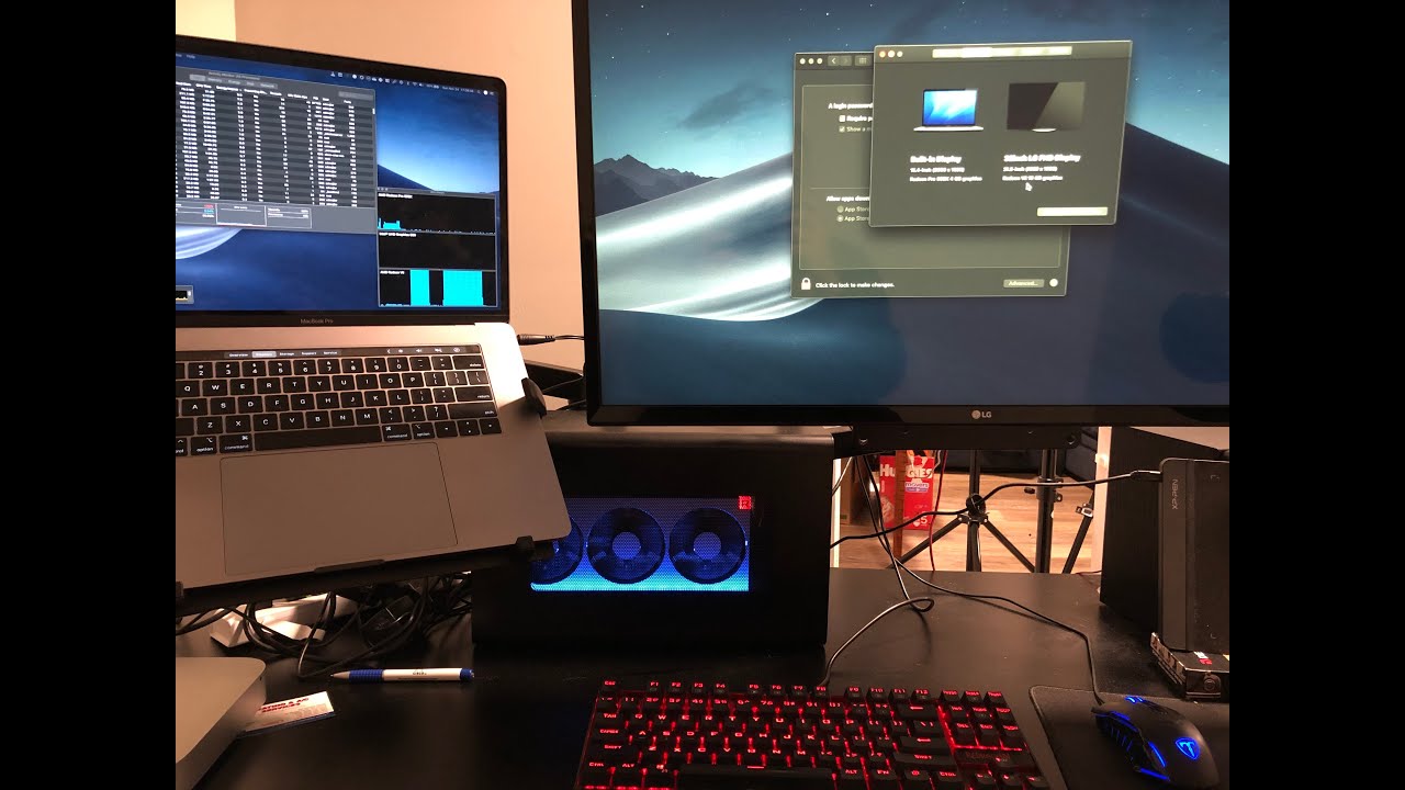 Improving a Mac Book Pro with eGPU (AMD Radeon VII + Razer Core X case ...