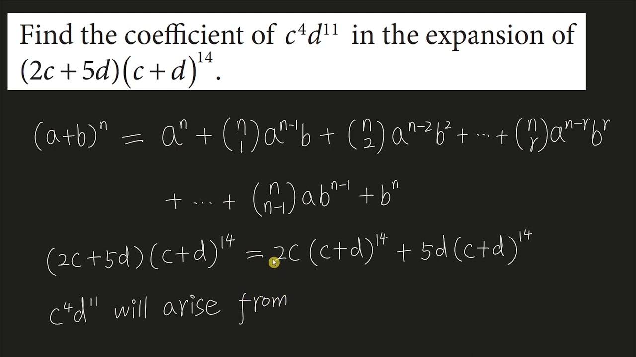 Find the coefficient of c^4d^11 in the expansion of(2c+5d)(c+d)^14 ...