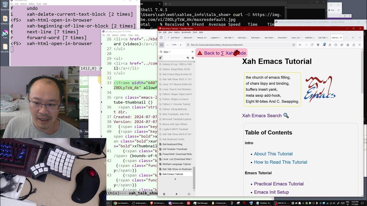 Xah Ep560, Emacs Lisp Coding, Get Youtube Video Thumbnail - YouTube