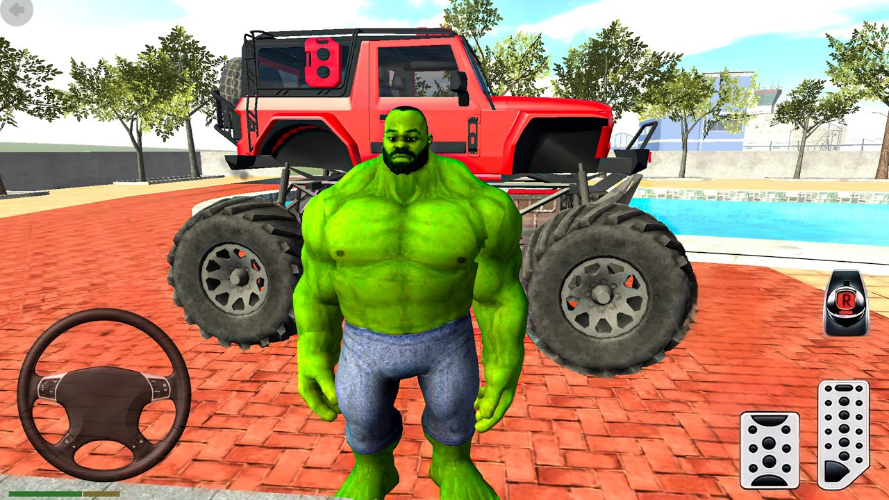 Hulk Superhero Driving Monster Truck and Hours: Indian Bikes Driving ...