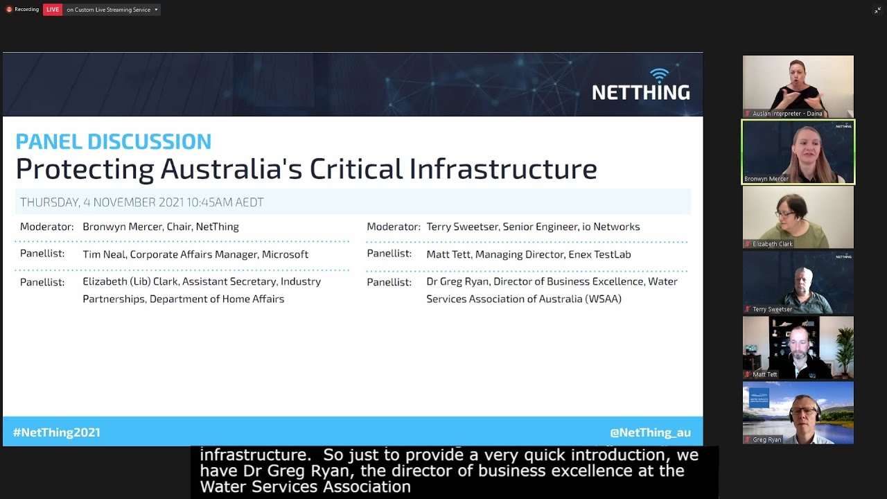 Panel 1 - Protecting Australia’s Critical Infrastructure - YouTube