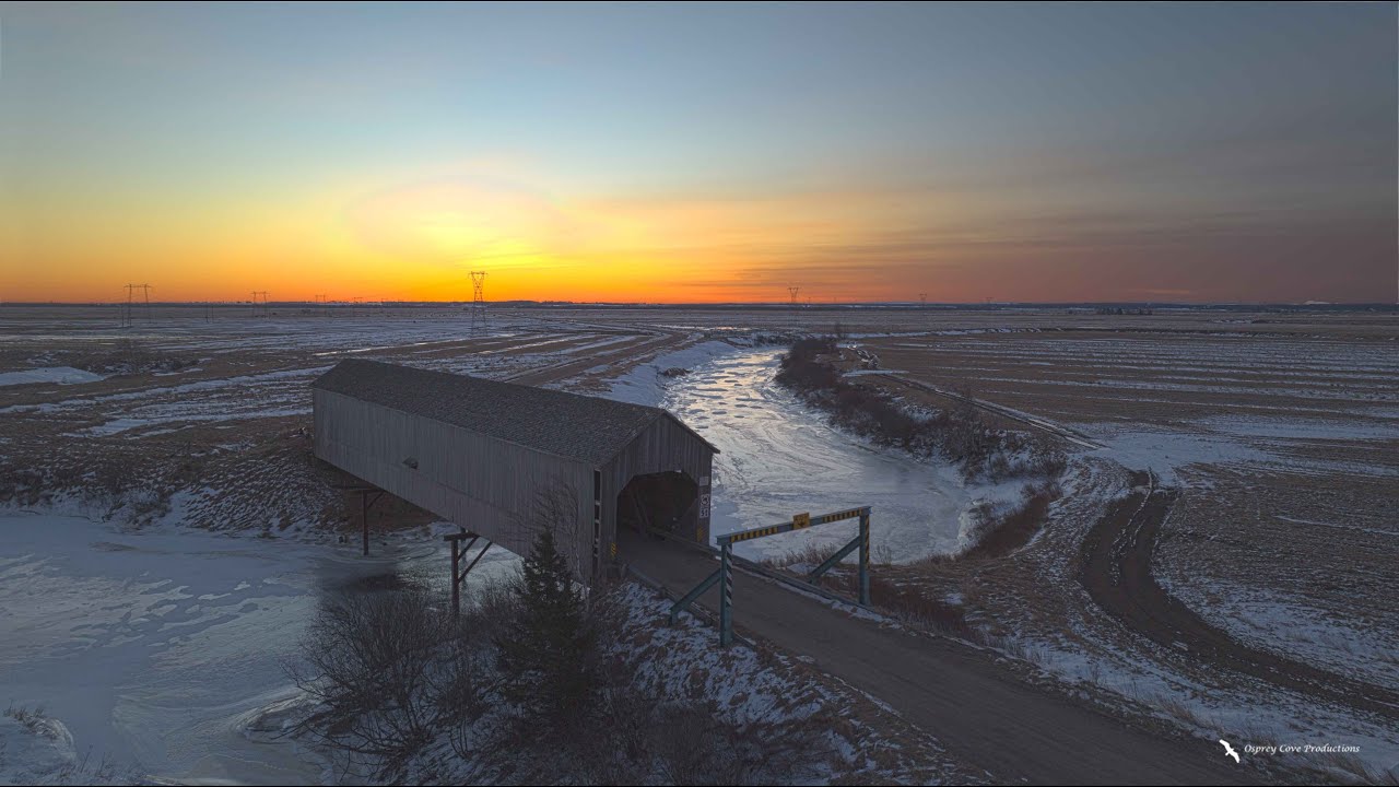 Capturing the Beauty of Wheaton Covered Bridge at Sunrise in 4K! - YouTube