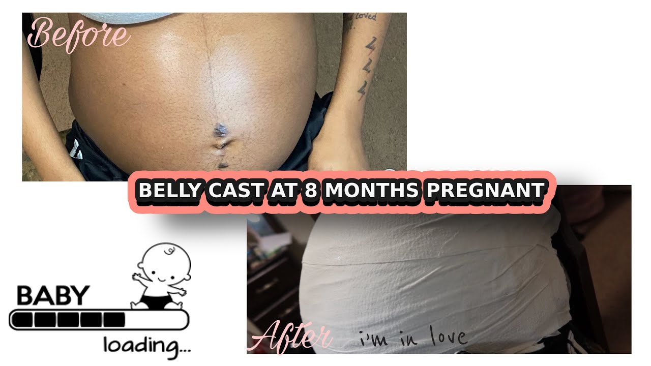 PREGNANCY BELLY CAST! @8 Months Pregnant - YouTube