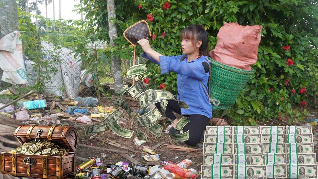 2 days: poor girl picks up scrap, discovers a chest containing lots of ...