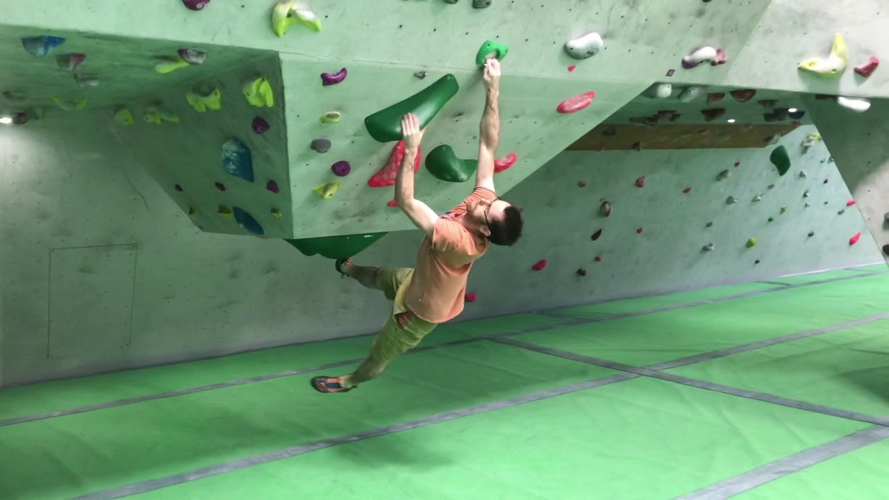 Green #9 at The Valley Climbing Centre - October set - YouTube