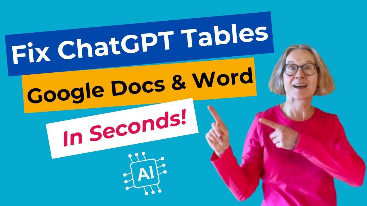 Quick Fix: Format ChatGPT Tables for Google Docs and Microsoft Word in ...