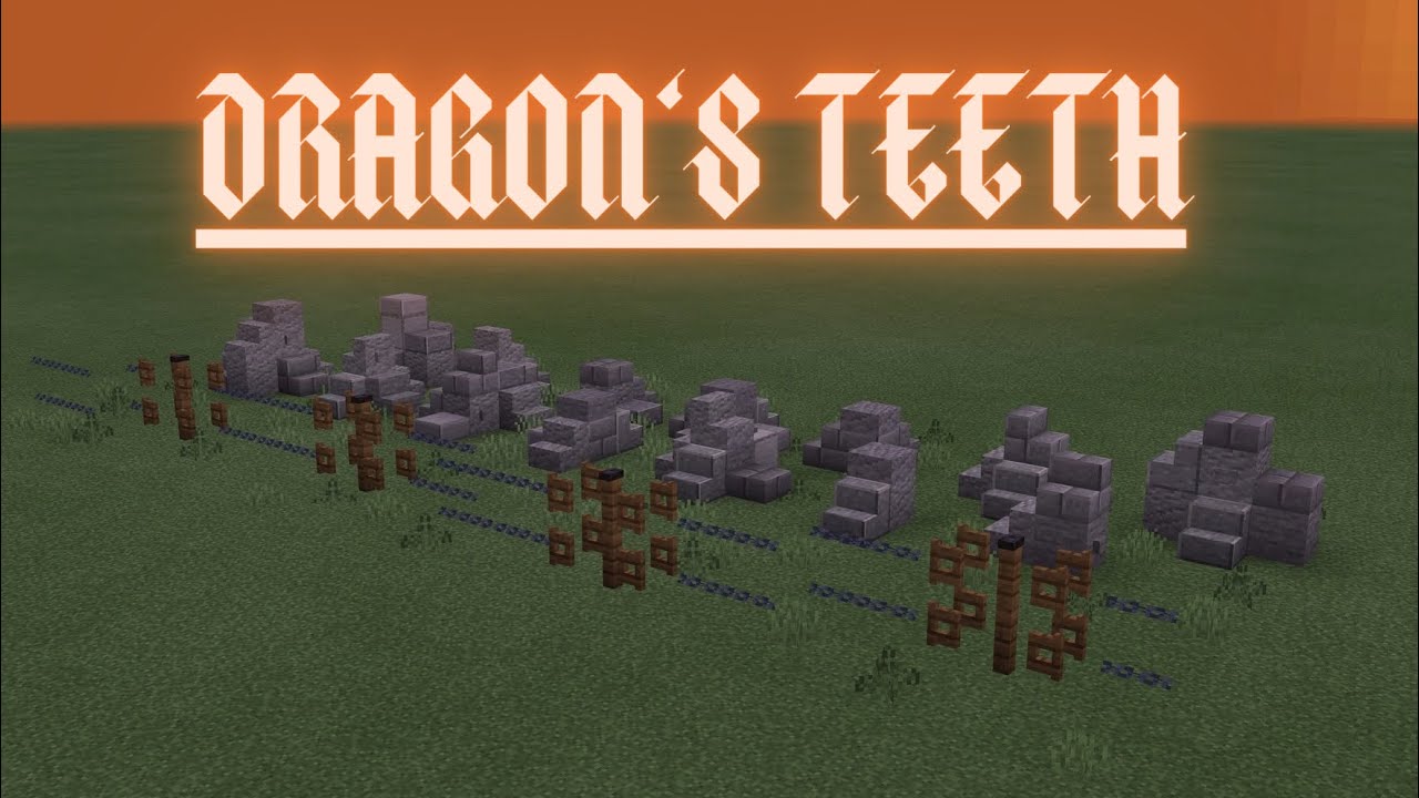 Minecraft: How to build a Fortification in Minecraft (Dragon Teeth ...