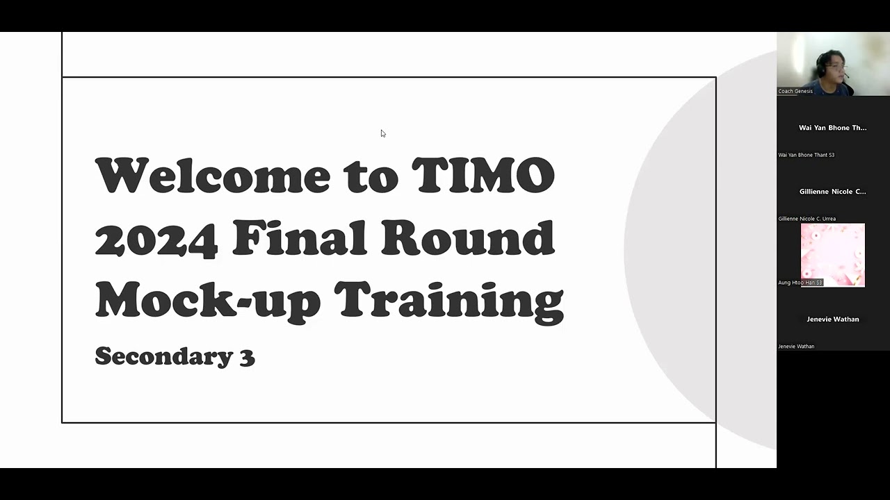 TIMO MOCK TEST REVIEW 2023 2024 - SECONDARY 3 - YouTube