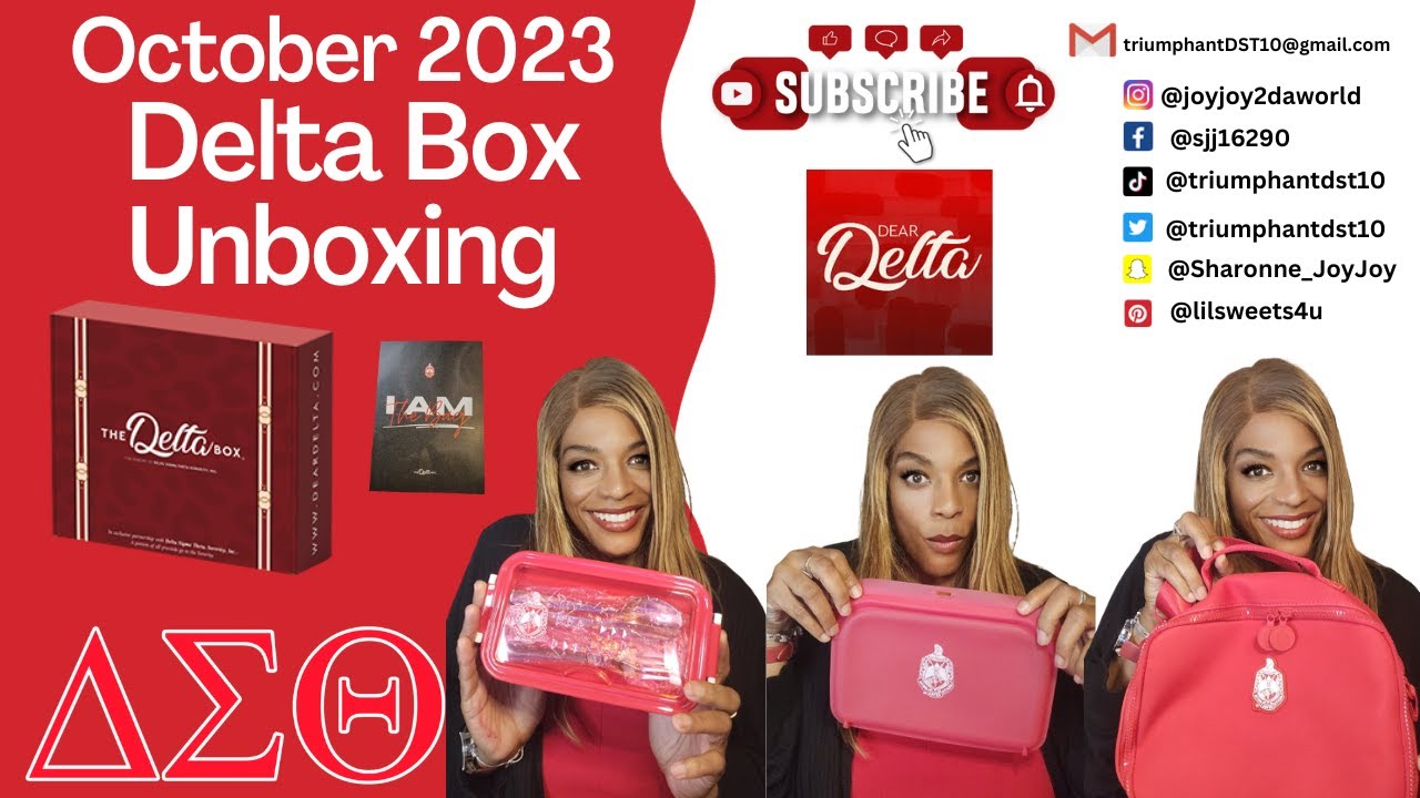 "I Am the Bag" October 2023 ΔΣΘ Delta Box Unboxing and Review - YouTube
