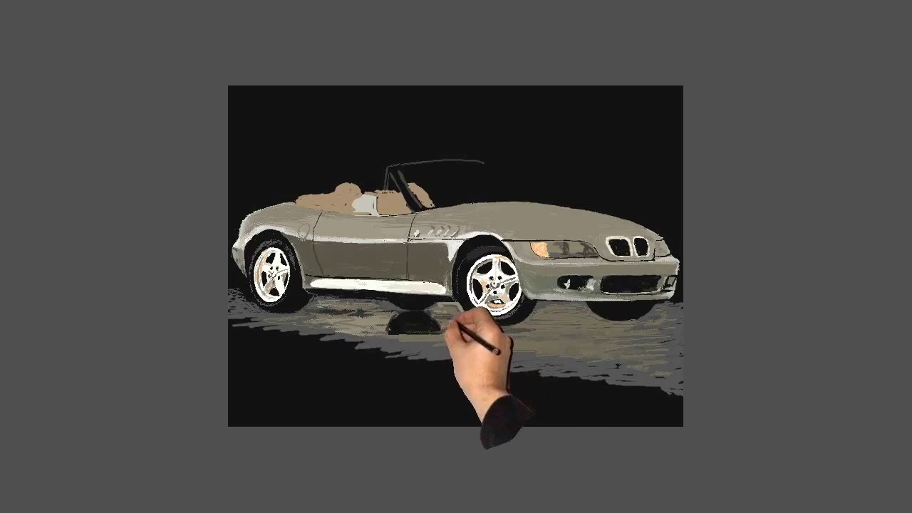 How To Draw a CAR BMW Z3 - YouTube