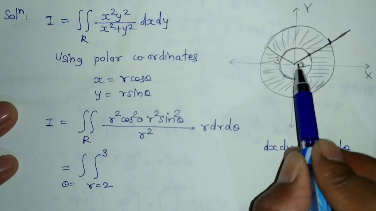 Evaluation of double integral ( Using polar transformation) - YouTube