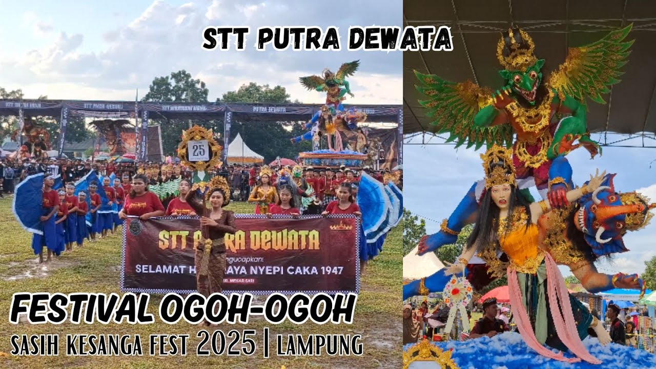 FESTIVAL OGOH OGOH LAMPUNG SASIH KESANGA FEST 2025 SEPUTIH RAMAN STT PUTRA DEWATA - YouTube