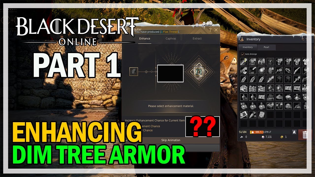 Enhancing Dim Tree Armor - Episode 1 - Black Desert Online Gameplay ...