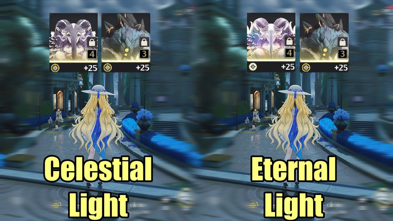 Phoebe Celestial Light Vs 2 pc Eternal Radiance & 2 pc Celestial Light ...