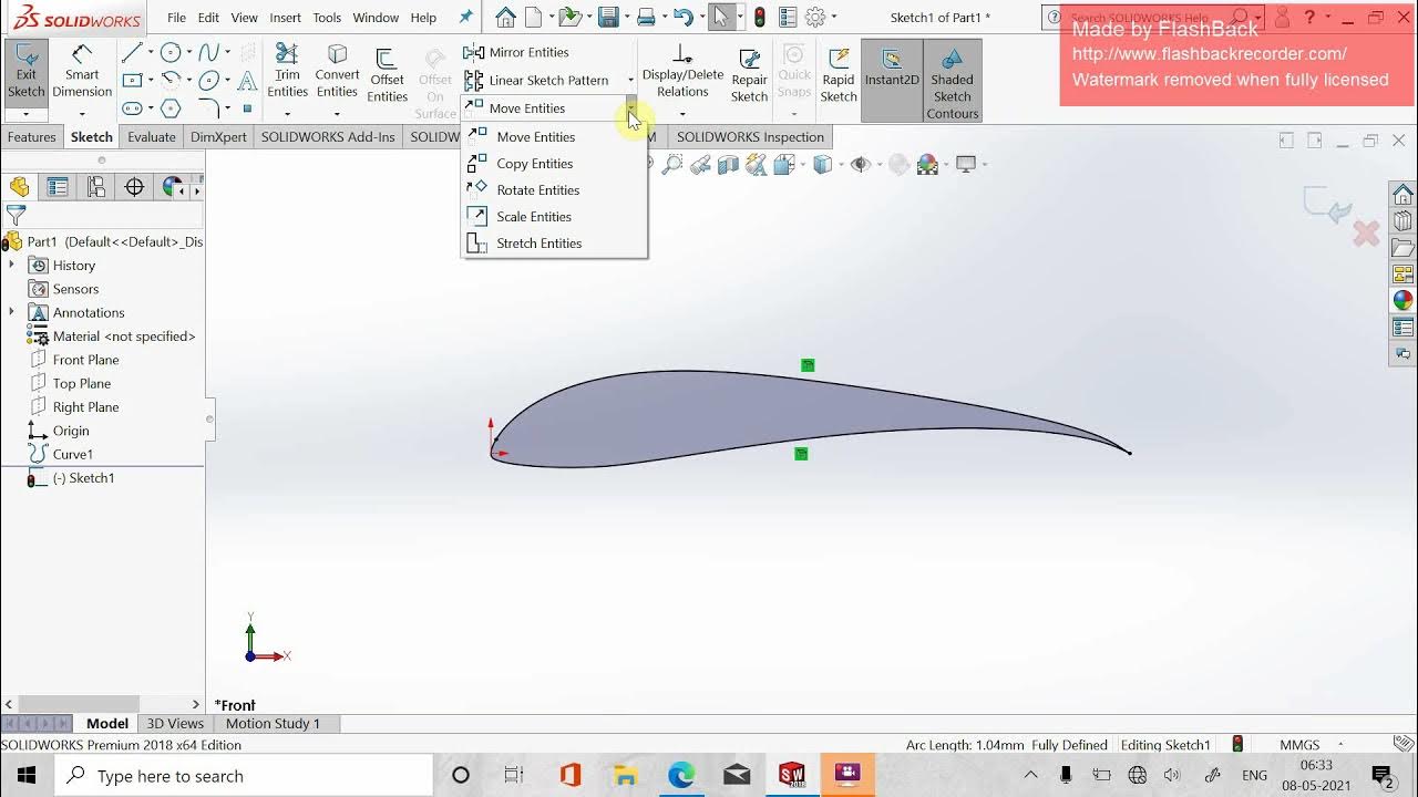 Insert and Scale a Curve in Solidworks - YouTube