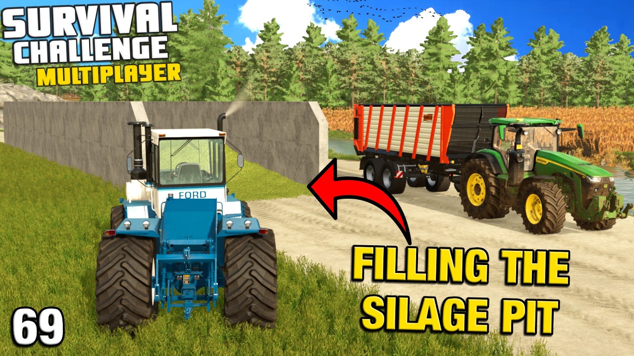 BUYING A FORAGER AND FILLING THE SILAGE CLAMP Survival Challenge ...