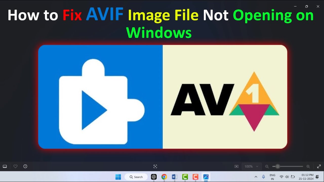 How to Fix AVIF Image File isn’t Opening Showing Blank on Windows 11 ...