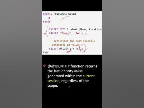 What is the difference between scope_identity and @@identity? - YouTube