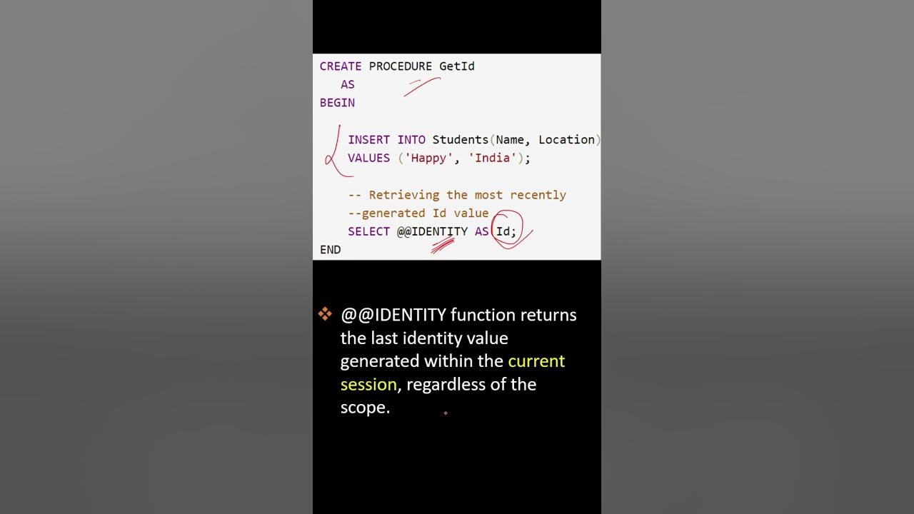 What is the difference between scope_identity and @@identity? - YouTube