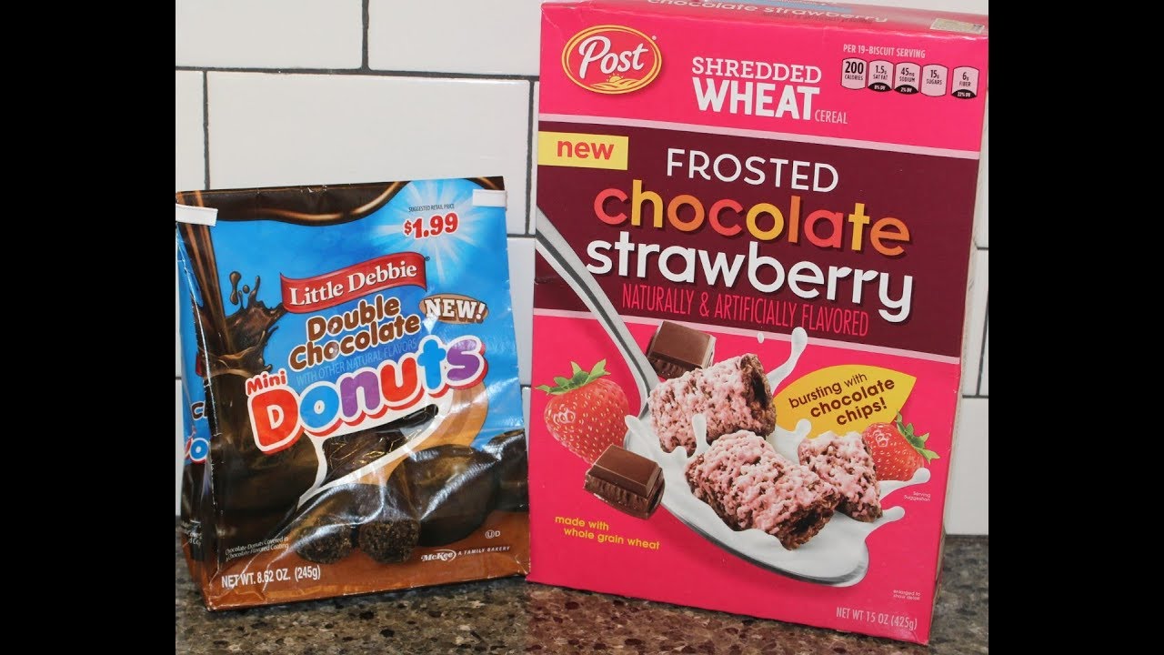 Little Debbie Double Chocolate Mini Donuts & Post Chocolate Strawberry ...