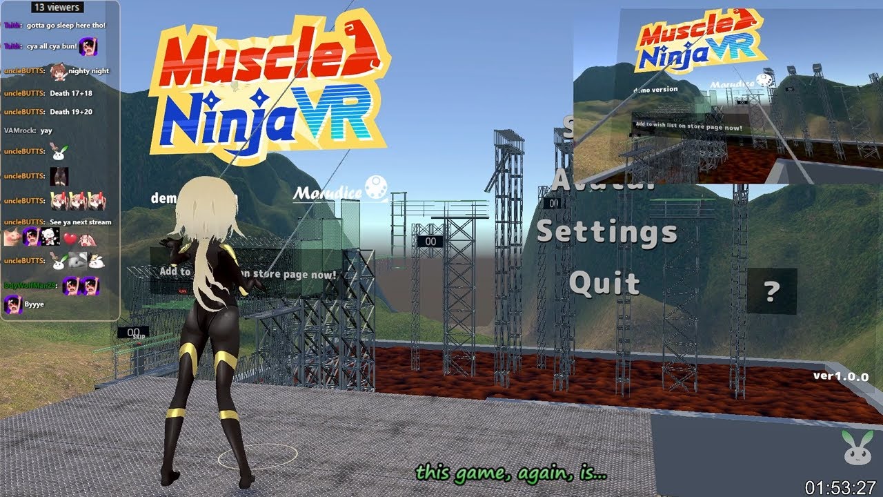 Muscle Ninja VR demo thingy. The first 'grip-based' VR game I've played ...