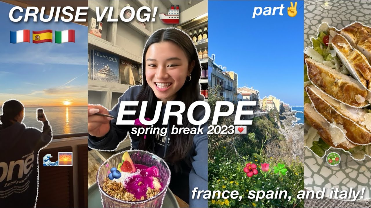CRUISE IN EUROPE SPRING BREAK VLOG 2023! part 2 | food, hauls, biking ...