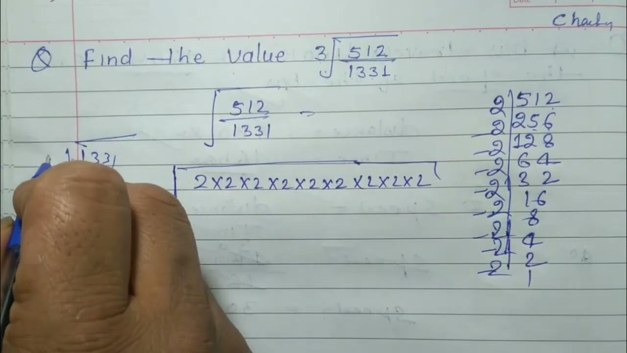 Find the value cube root 512/ 1331 - YouTube