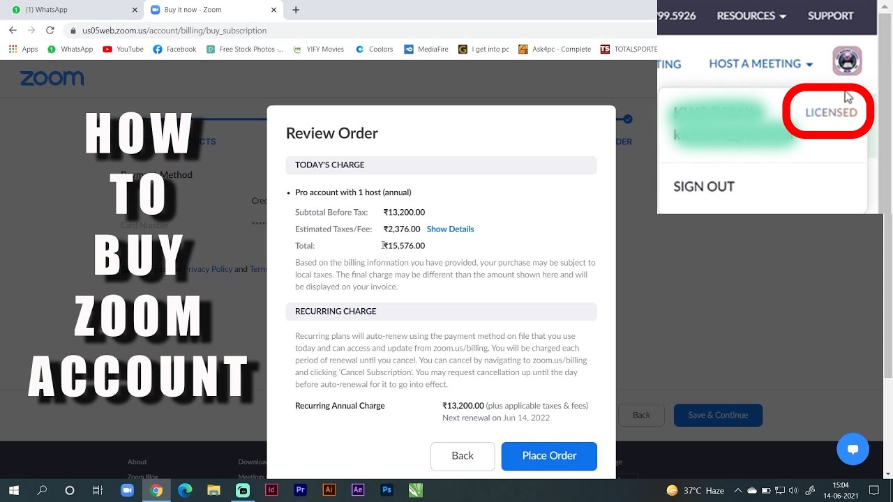 How to buy zoom || Guide to buy zoom step by step - YouTube