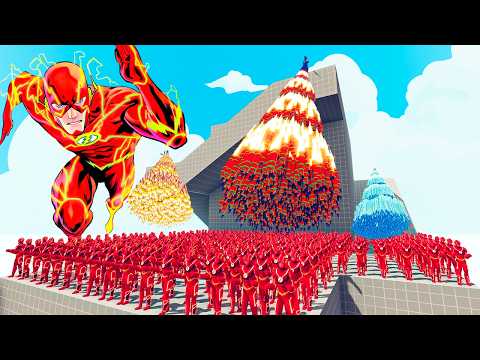 200x FLASH vs 4x EVERY GOD - Totally Accurate Battle Simulator TABS