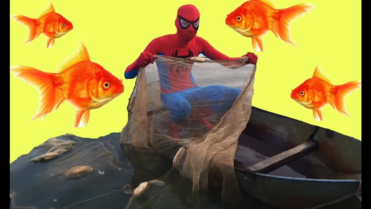 Spider-man fisherman. SPIDERMAN vs ANTiSOS battle fishing. - YouTube